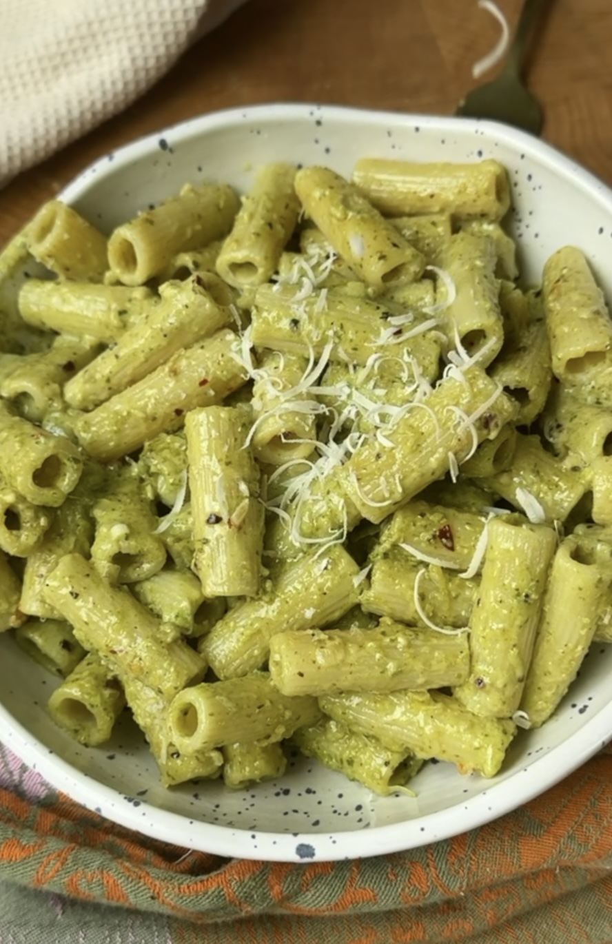 Tahini Basil Pasta - Real Food with Gratitude