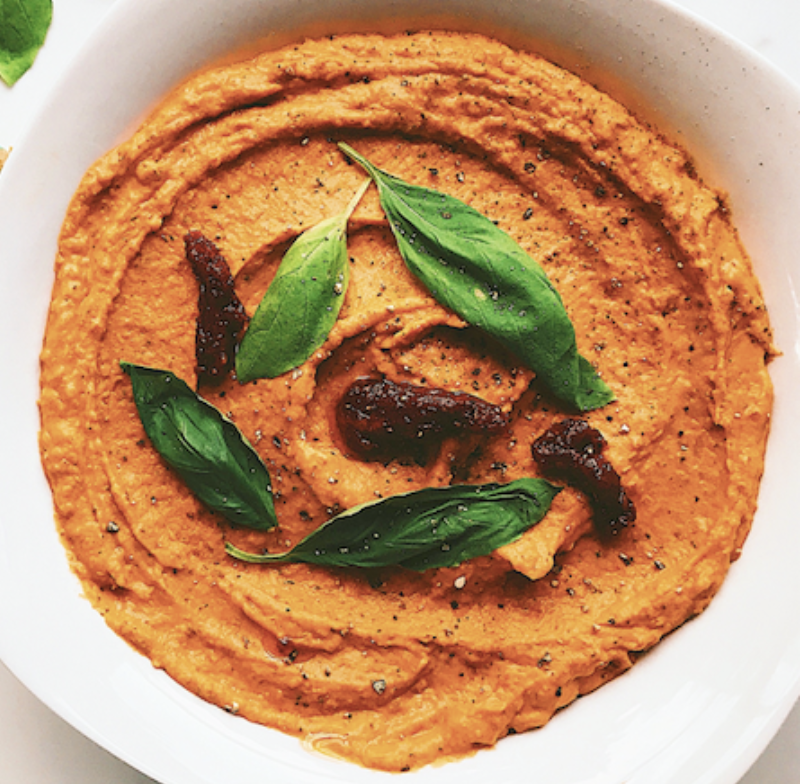 Sun Dried Tomato Basil Bean Dip - Real Food with Gratitude